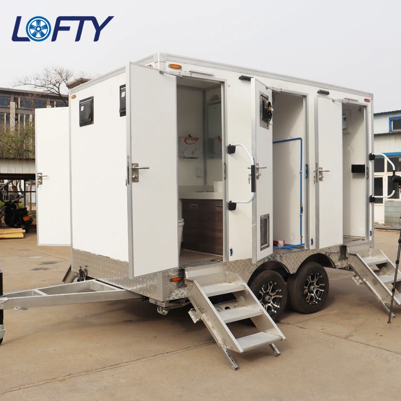 Customized Toilet Trailer Outdoor Porta Potty Luxury Portable Restroom ...