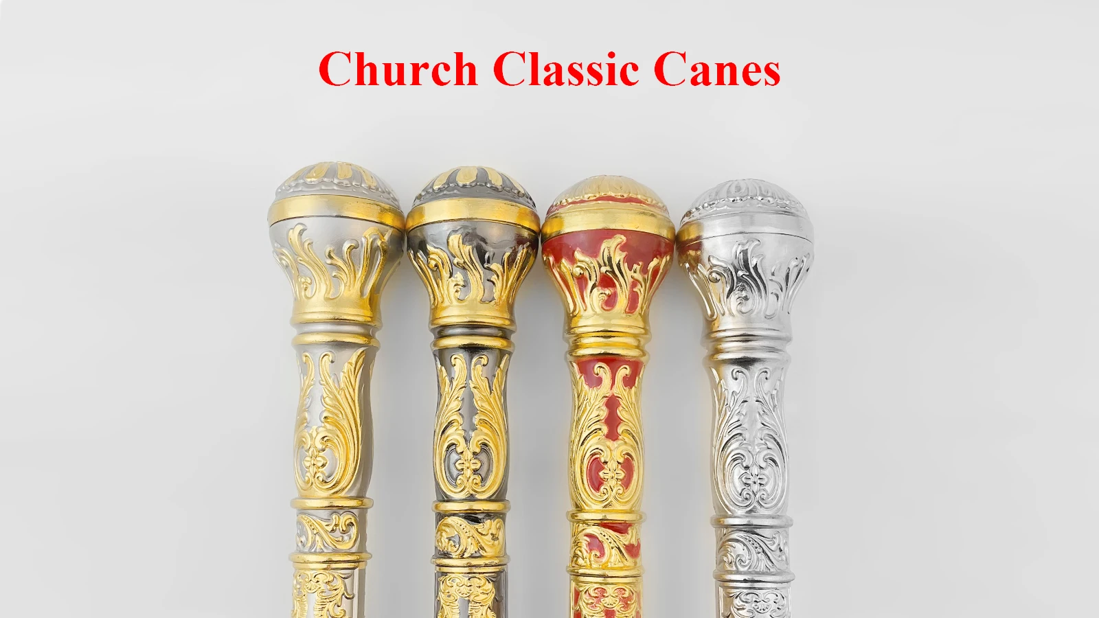 Ht Best Quality Church Alloy Gold Plated Stave & Stick Embossed Chrome ...