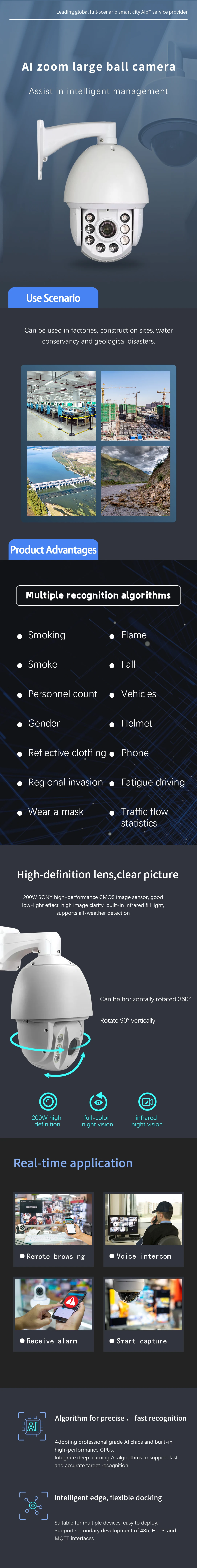 Ai Zoom Large Ball Camera Ai Camera Detection Dangerous - Buy Zoom ...