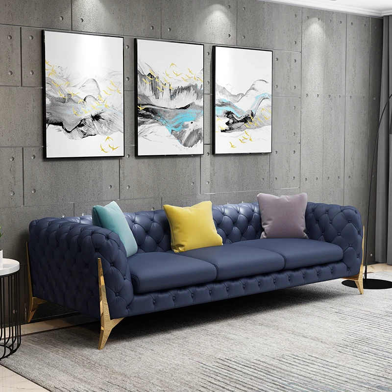 Chesterfield Design Royal Luxury Gold Foot Sofa Set