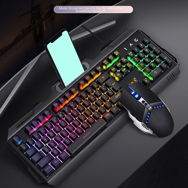 Gaming Keyboard Mouse Set RGB Backlight Computer Game Keyboard Gaming ...