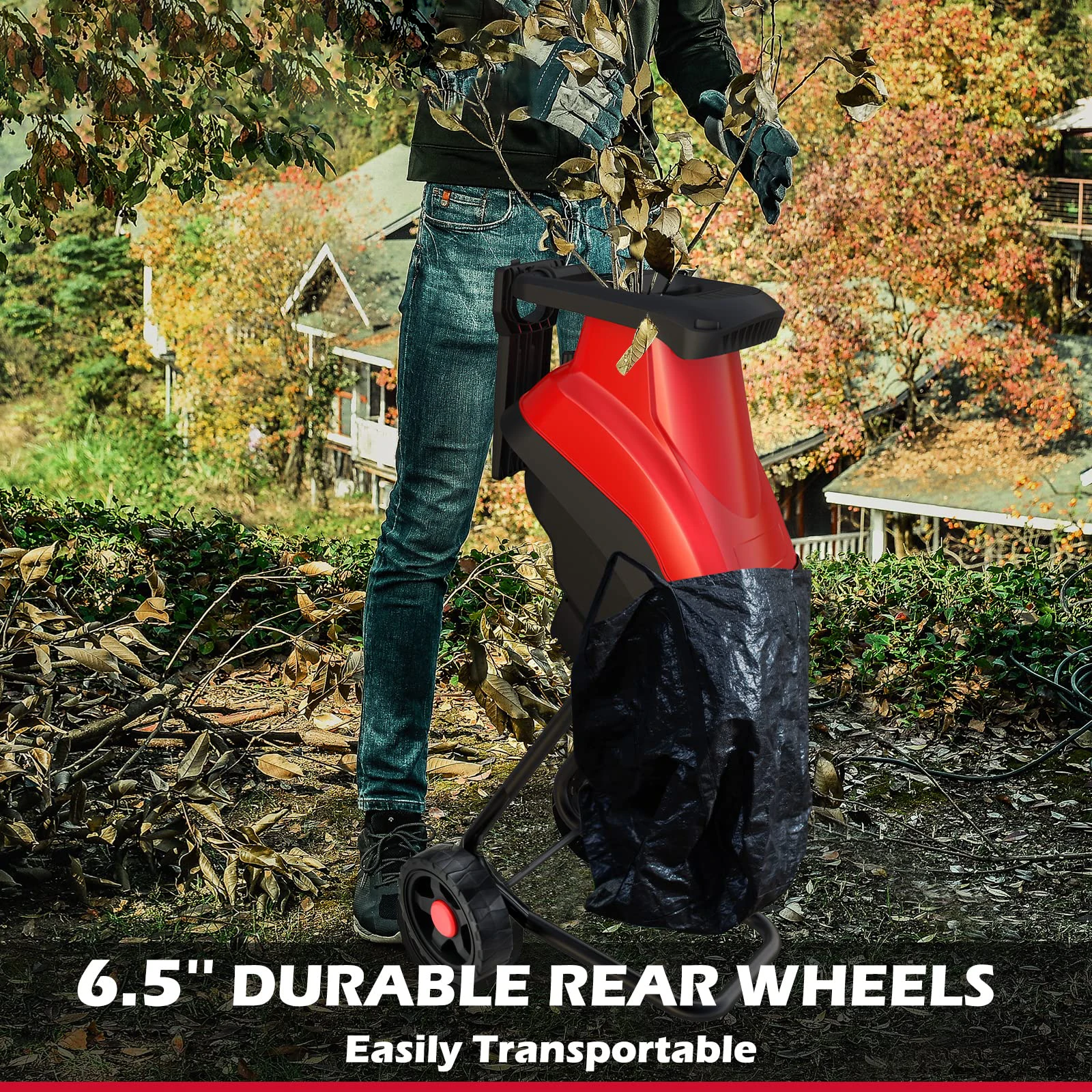 Leaf Mulcher Shredder Green And Waste Management Heavy Duty Electric ...