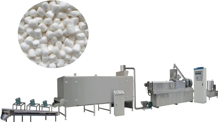 Biodegradable Packaging Peanuts Corn Starch Packing Peanuts Extruder ...