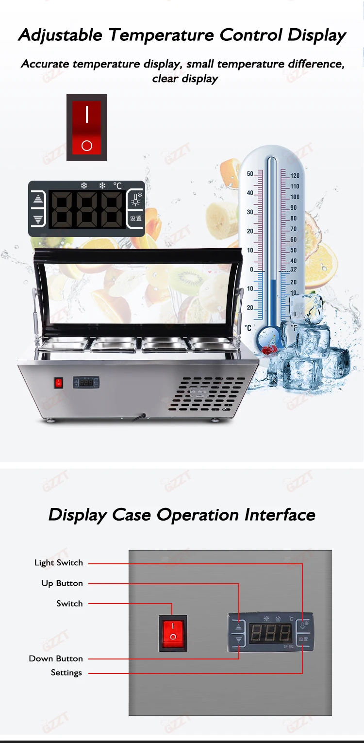 67 Liter Commercial 4-8 Gn Pan Curved Glass Door Chest Freezer Oem ...