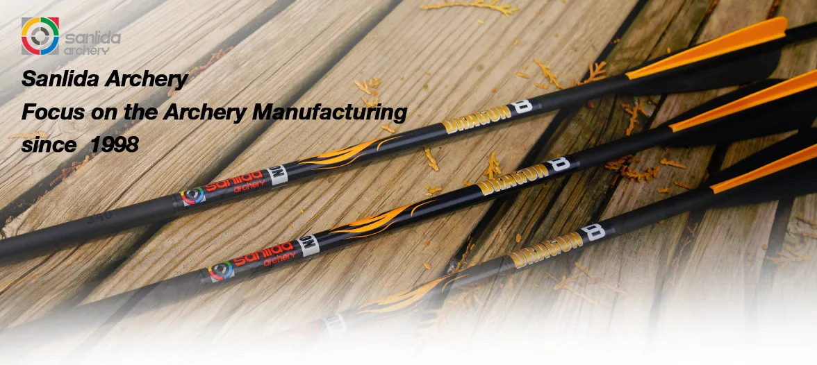 Sanlida Dragon 8 Compound Carbon Arrows - Perfect for Hunting