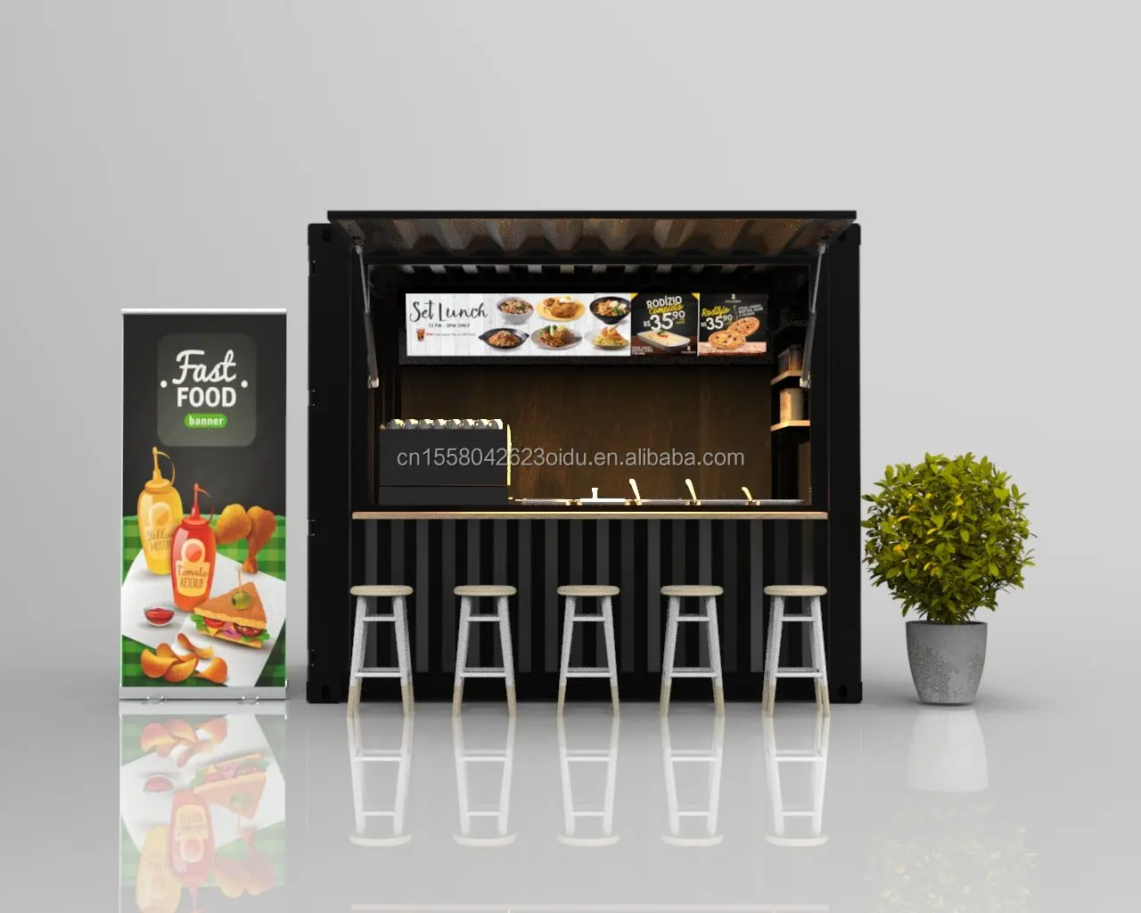 10ft Container Coffee Bar - Fast Food Mini Pop-up Shop