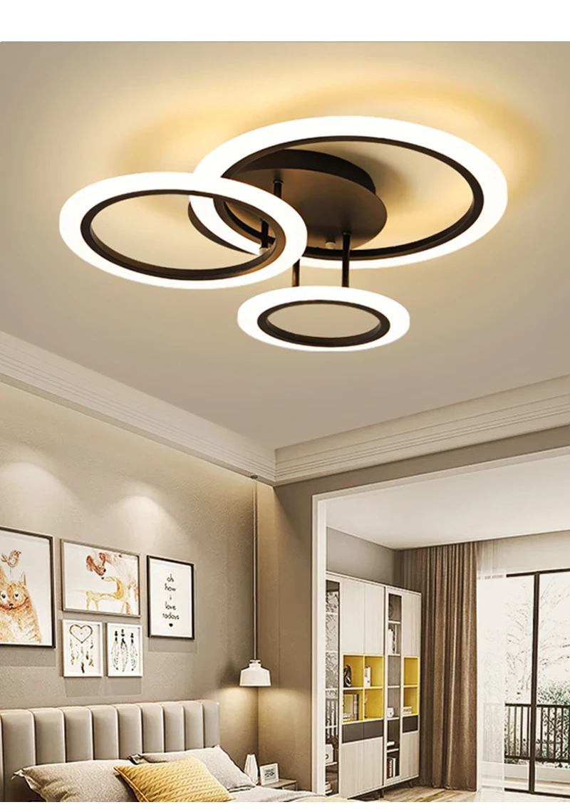 Nordic Acrylic Simple Ceiling Lights For Bedroom Saloon Dining Room ...