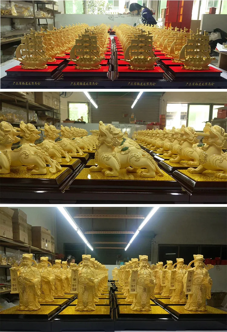 Custom Luxury Metal Art Golden Figurine Animal Gifts for Home ...