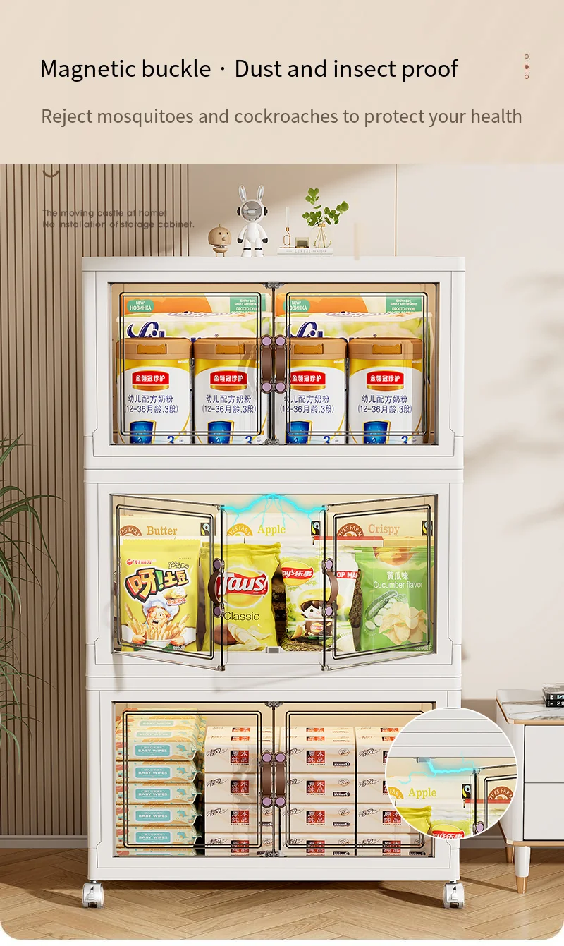 Folding Storage Box - Easy Install Clothes Plastic Bins