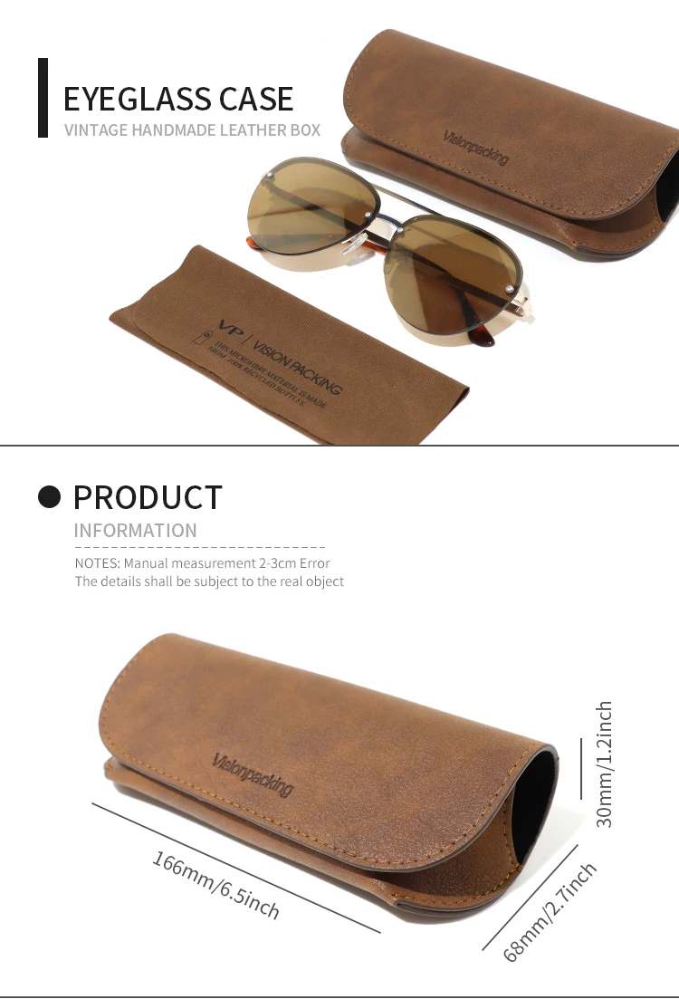 Logo Customize Logo Customizewith Handmade Leather Eyeglass Case ...