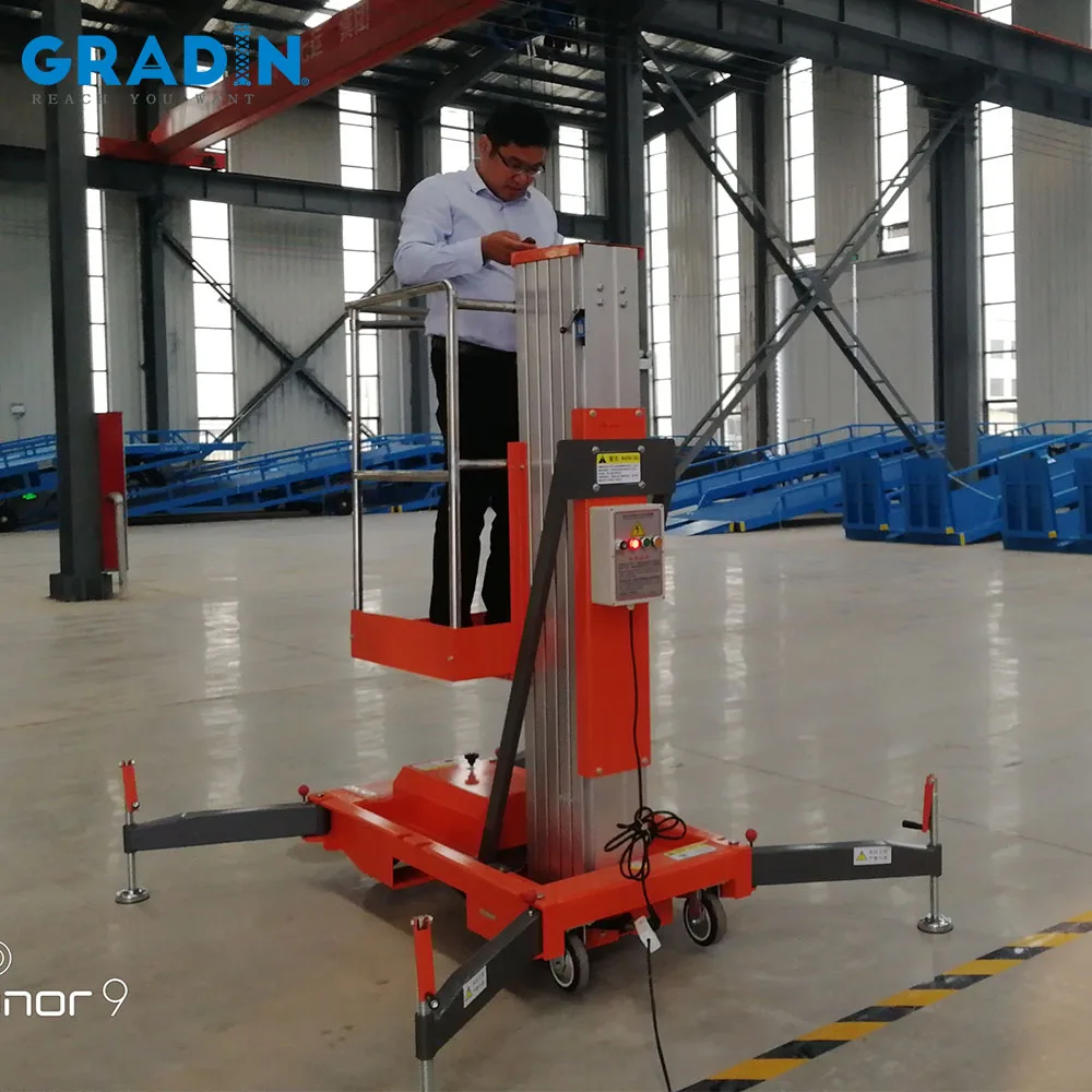 Aluminum Lift High-altitude Telescopic Mast Lifting Platform Indoor and ...