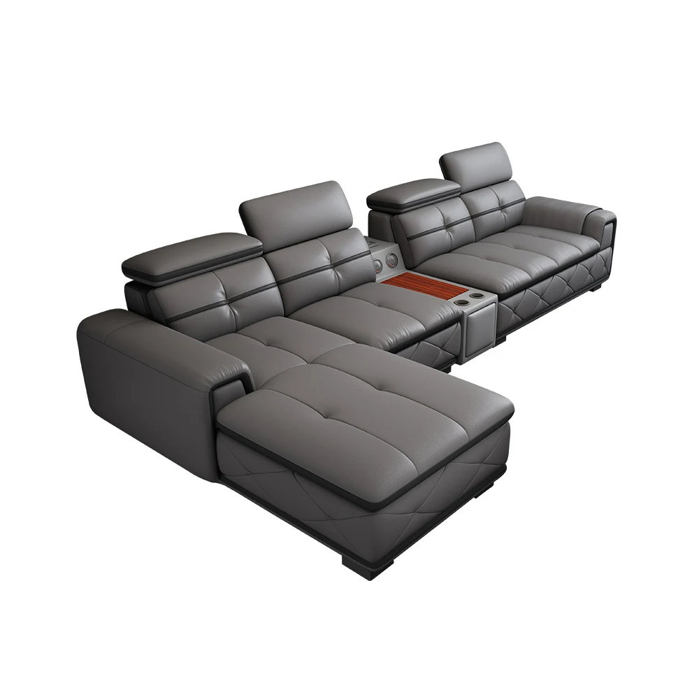 Nordic Designs Modern Sofa Sets Smart Living Room Funiture Leather Sofa ...