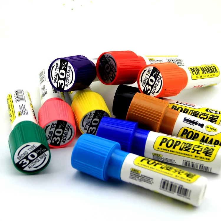 30mm Flat Tip Jumbo Refillable POP Marker - Permanent Paint