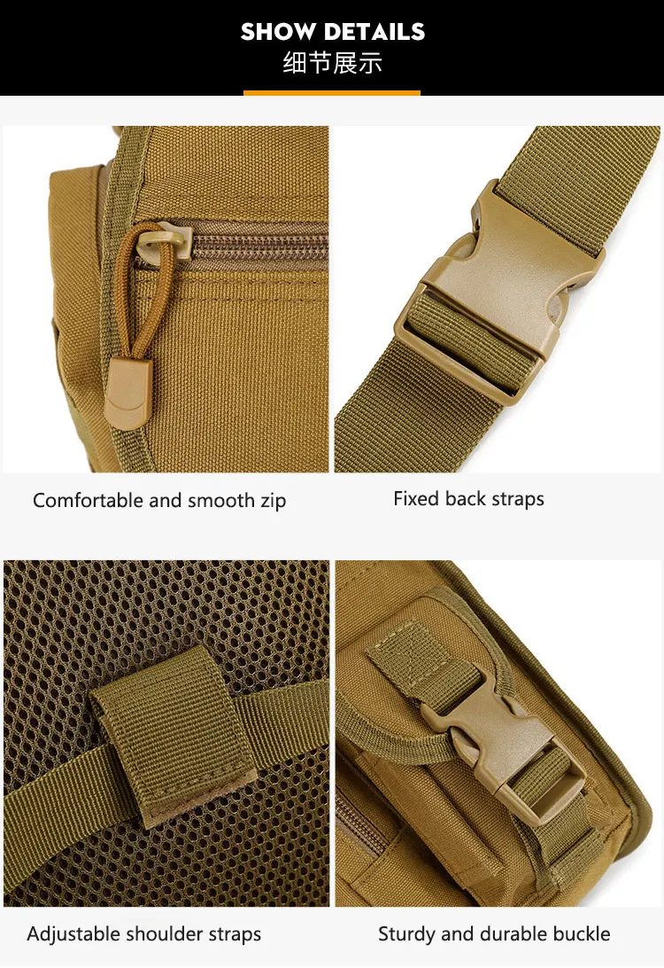 Tactical EDC Waist Pack Waterproof Durable Molle System Bag with Phone ...