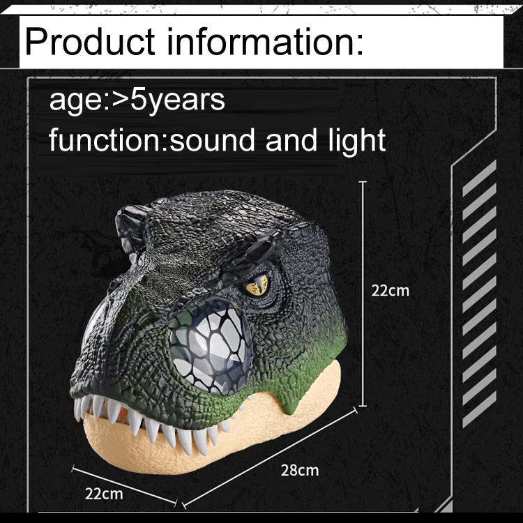 2024 Halloween Kids Adults Realistic Velociraptor Dinosaur Mask Animal ...