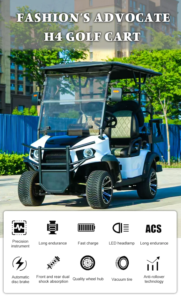 Rainbow Brand Premium H4 Model 48V 5KW LFP Battery Electric Golf Cart ...