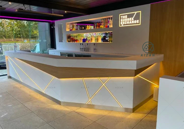 Stylish LED Restaurant Nightclub Bar Counter - Modern Design