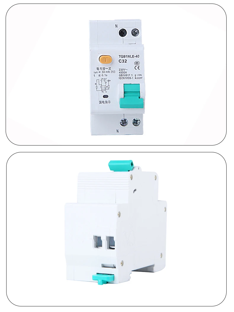 Switch Breaker Interruptores Automatico Tengen Tgb1nle-40 Leakage Protection Circuit Breaker ...