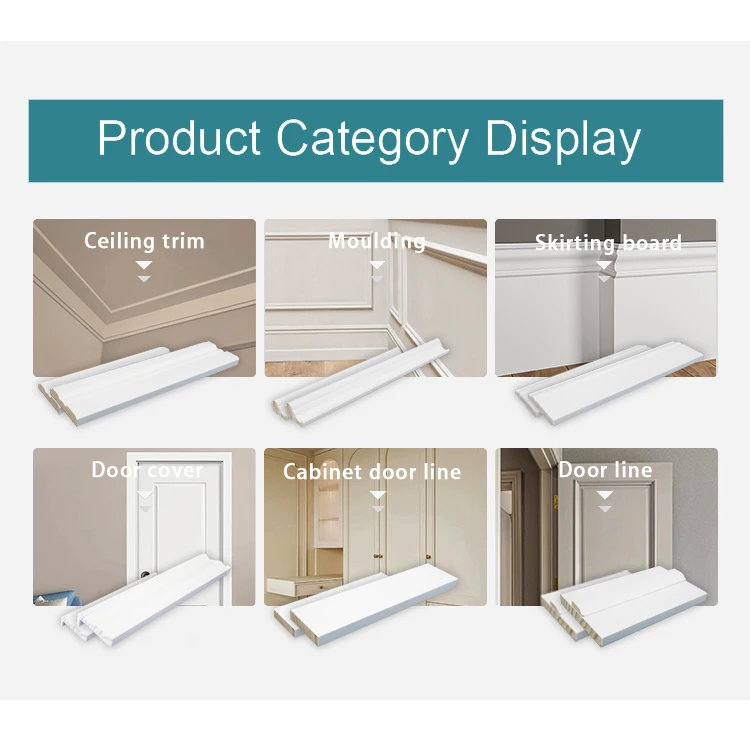 White Gesso Primed Mdf Skirting Moulding Mdf Board Pvc Crown Moulding ...