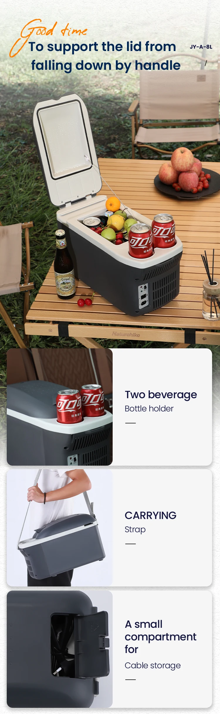 Evercool Mini Cooler Box Car Refrigerator - 16L Capacity