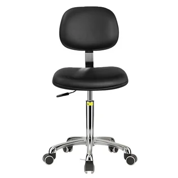 Laboratory Chairs Esd Lab Chair Leather Anti-static Backrest Dust-free ...