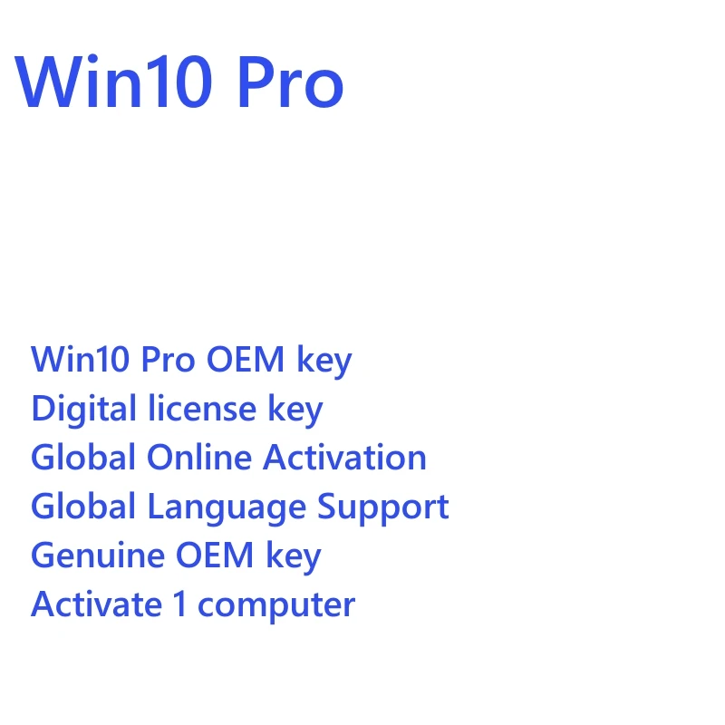 Genuine Win 10 Pro Oem Key 100% Online Activation Win 10 Pro Oem ...