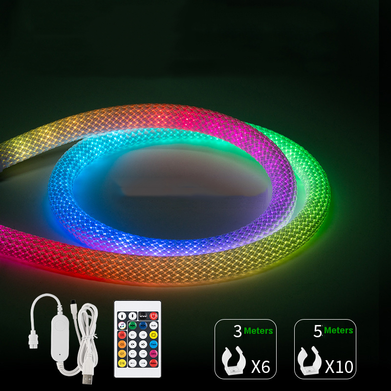 360 Degree Led Rope Strip Silicon Tube Waterproof Ip65 Round Led Neon ...