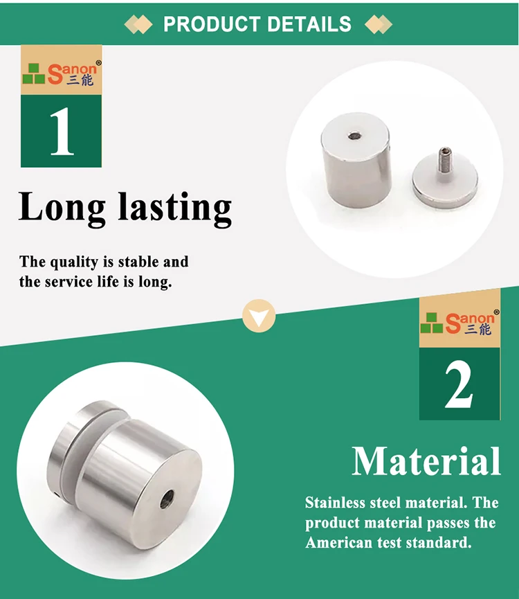 Frameless Glass Anchor Curtain Wall Standoff Fastener Stainless Steel ...