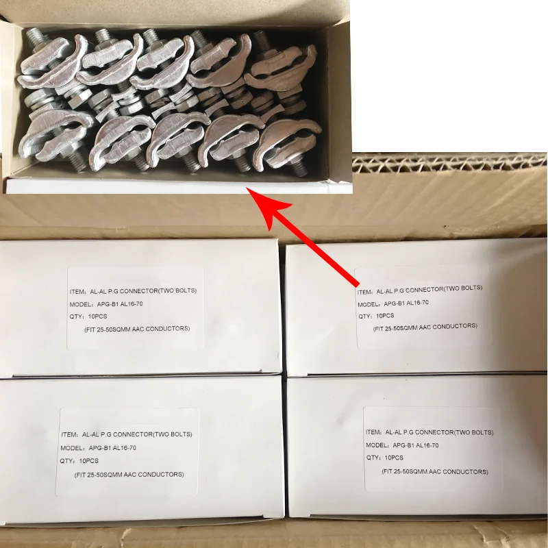 Electric Overhead Line Tap Aluminium U Bolt Cable Connectors With ...