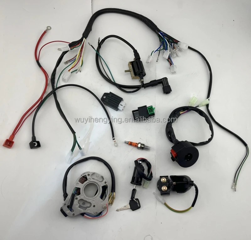 ATV Electric System Complete Wiring Harness Kit for 50CC-110CC Quad Bikes