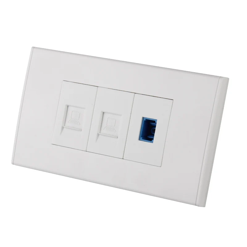 Seto Sc Fiber Optic Gigabit Computer Network Socket 2-Bit Super Class 5 Network Cat5e Network ...