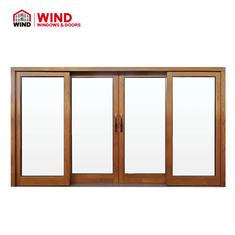 Exterior Oak Wood Lift and Sliding Door with Solid Wood Frame and Glass ...