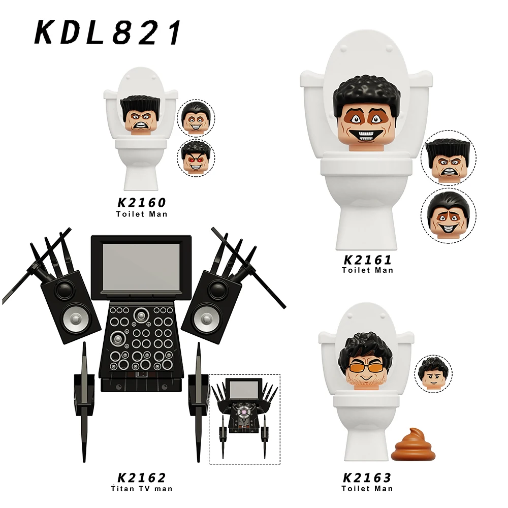 Game Skibidi Toilet Figure Titan Toilet Man Monitor Mini Bricks ...