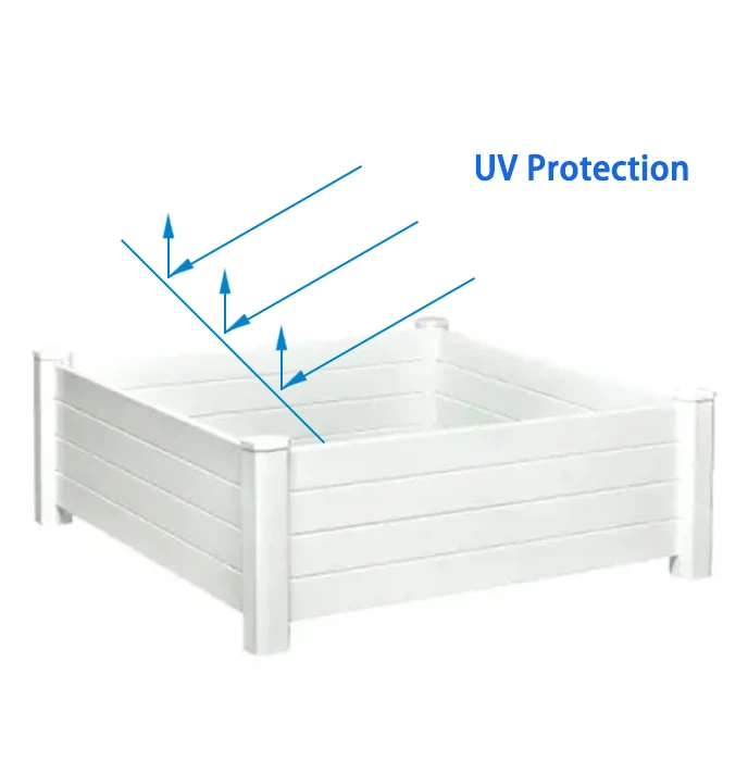 New Design White Vinyl Garden Planter Box Plastic Planting Bed - Buy ...