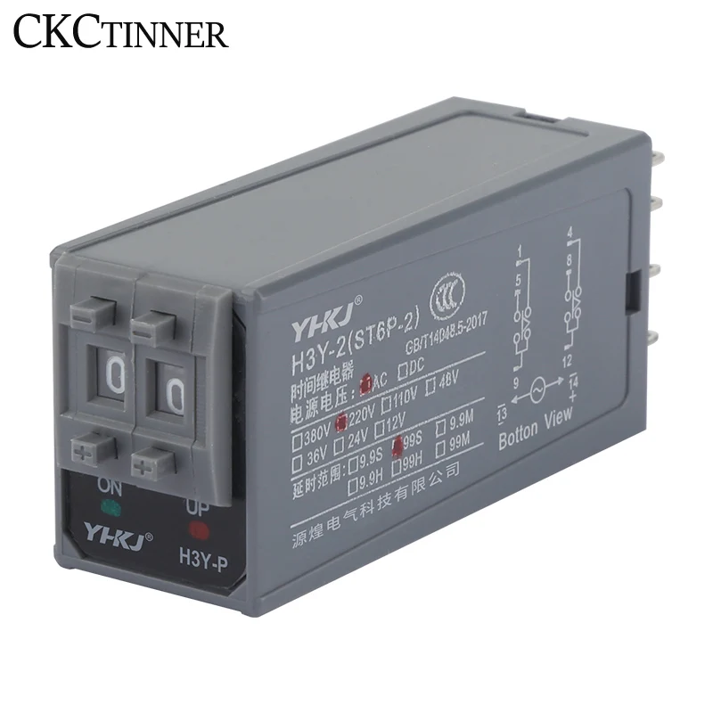 H3y-2 H3y-4 Power-on Delay Time Relay Dc12v Dc24v Ac220v 0.1-9.9s 0.1-9.9m 0.1-9.9h 1-99s 1-99m ...