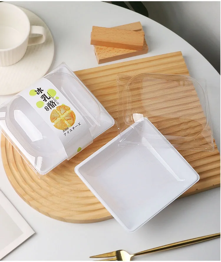 Ice Cheese Cheesecake Packaging 4 Inches Small Pastry Mousse Box Baking ...