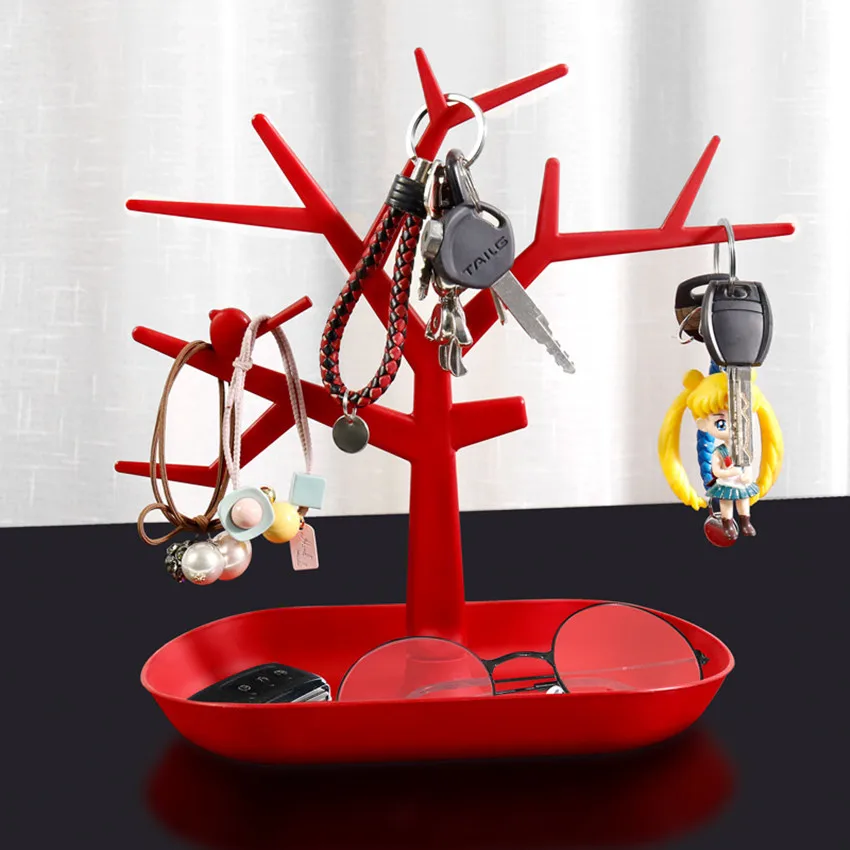 Creative Colorful Tree Style Plastic Jewelry Display Stand Ornaments ...