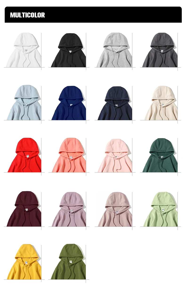 AG350H Winter Cotton Berber Fleece Lining Hoodies for Men