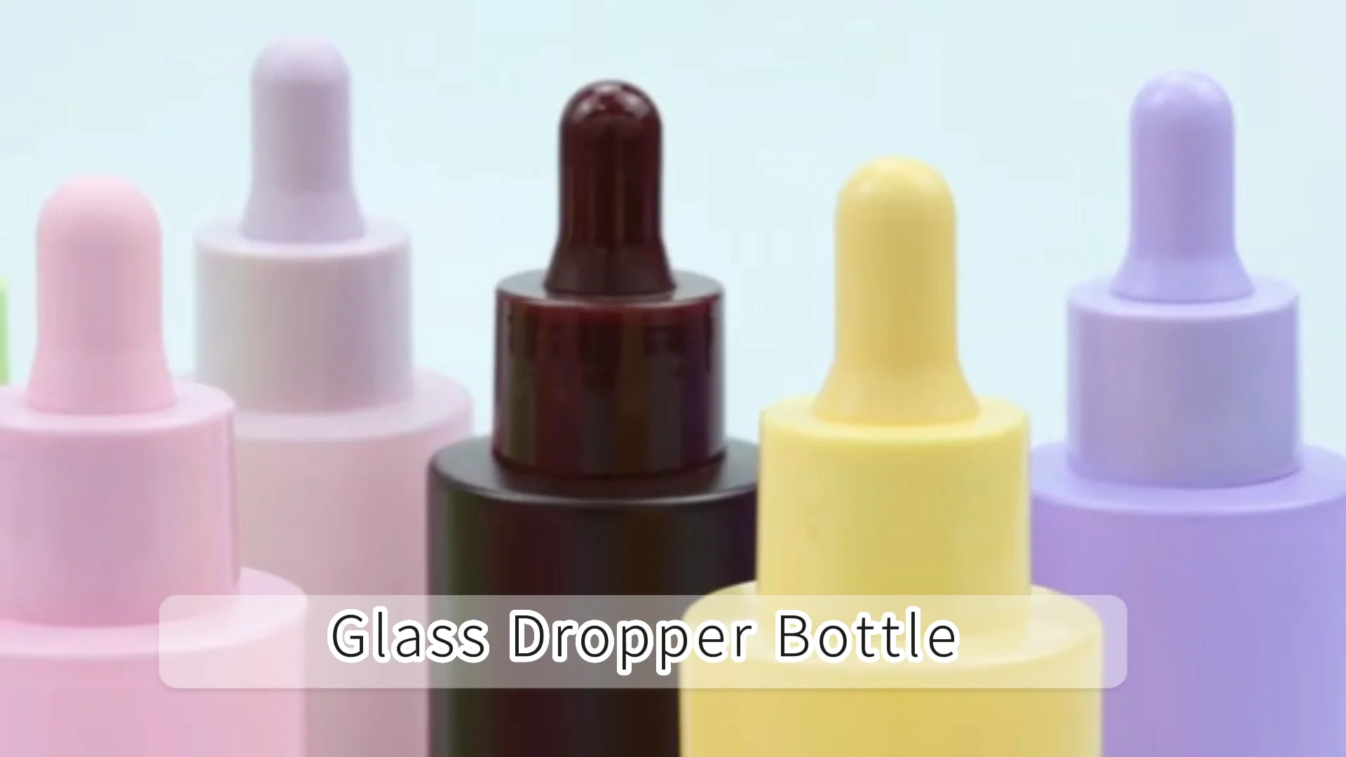 Customizable 30ml Frosted Pink Glass Dropper Bottle Refillable Cosmetic ...