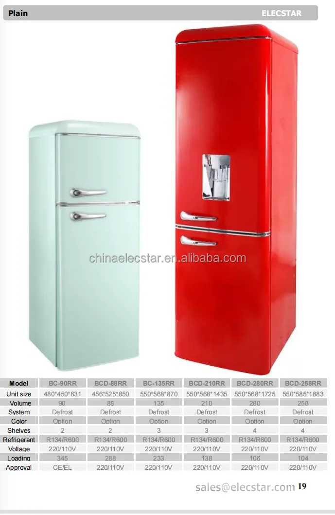 Combi Double Door Fridge With Freezer Compartment/high Quality Electric ...