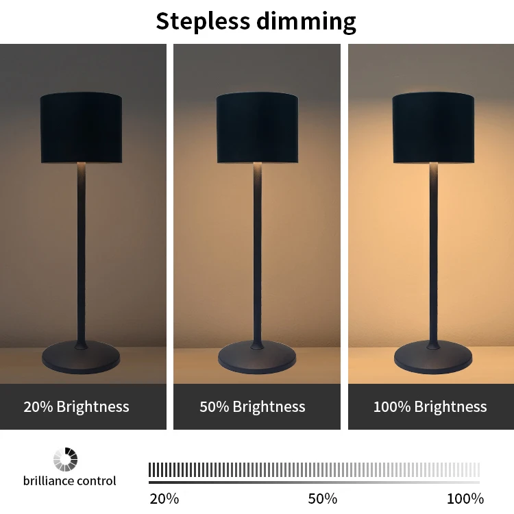 Rechargeable Wireless Led Table Lamp With Wireless Charging Restaurant ...