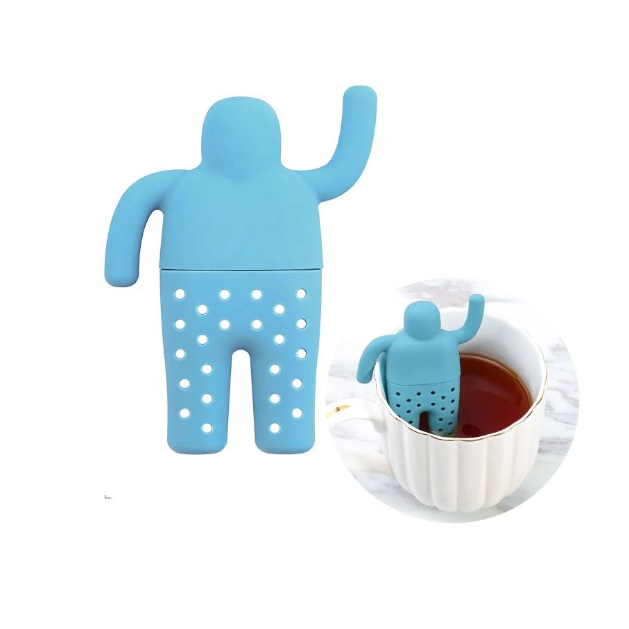 Cute Silicone Tea Infuser Reusable Little Man Tea Steeper For Loose Tea ...