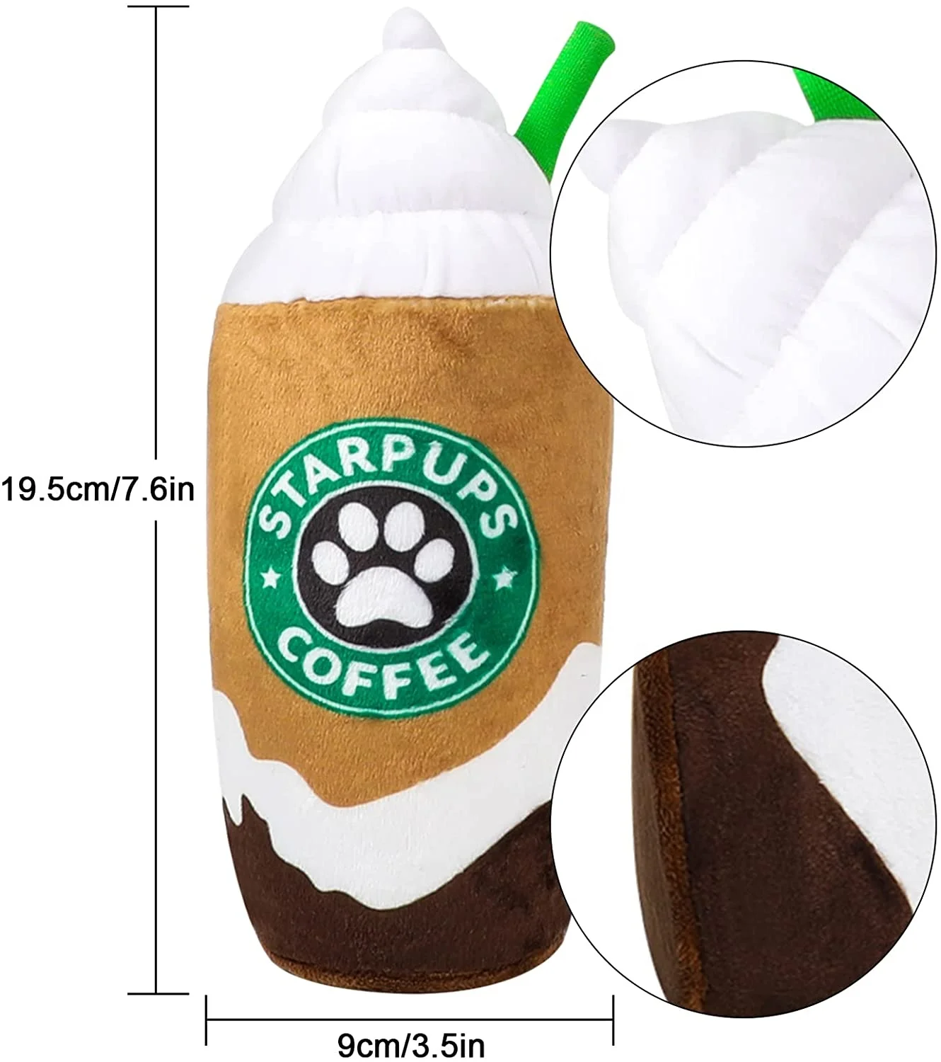 Plush Starpups Bottle Dog Toys Soft Coffee Cup Bottle Toys For Pets ...
