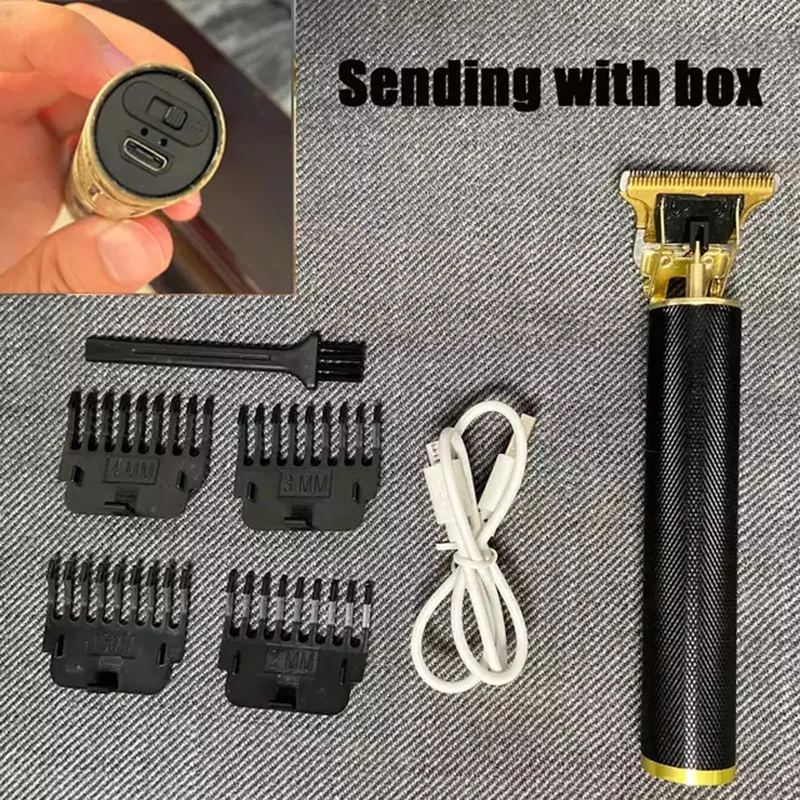 Lightweight Metal USB Electric Hair Clipper for Men