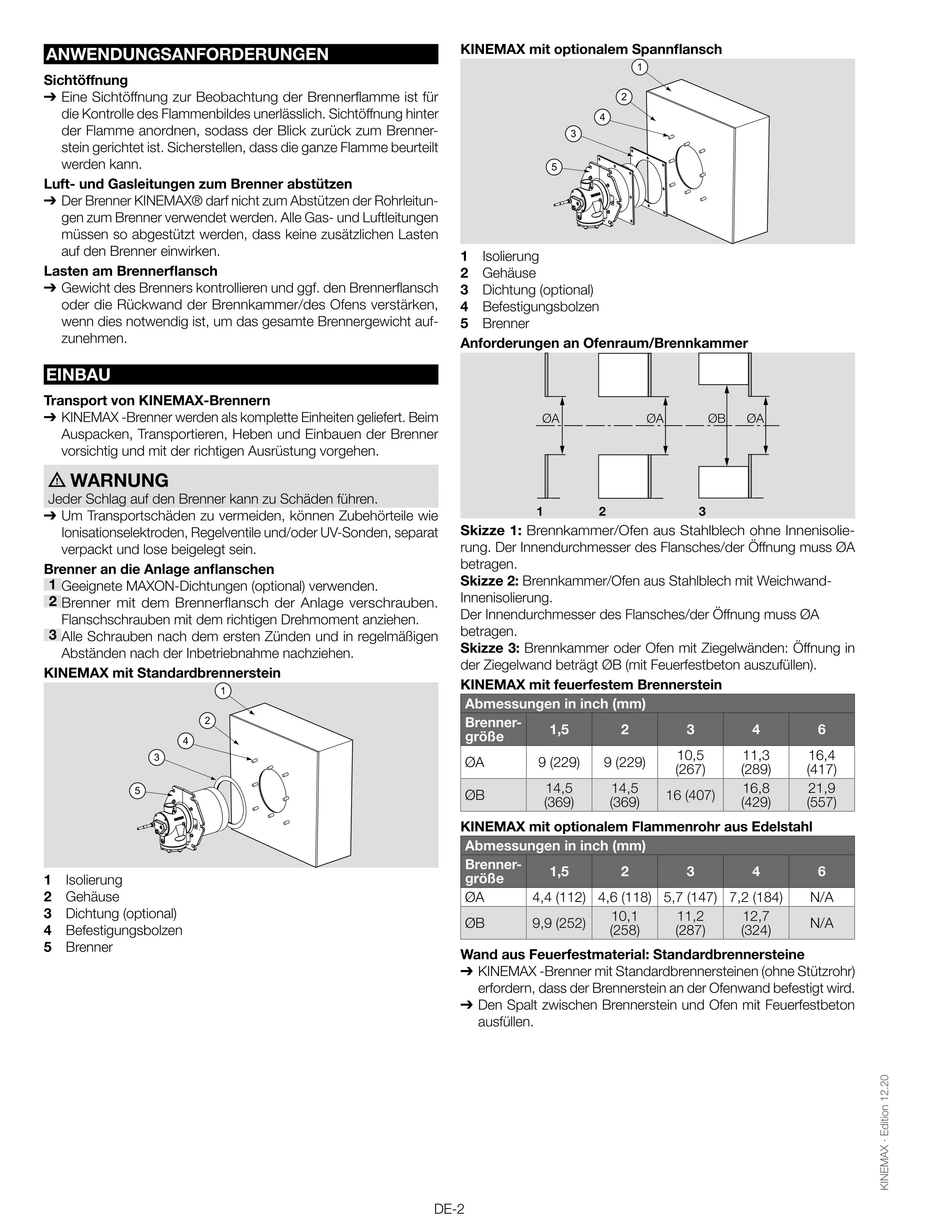Honeywell MAXON GAS BURNER WITH MEDIUM EXIT SPEED KINEMAX 2G