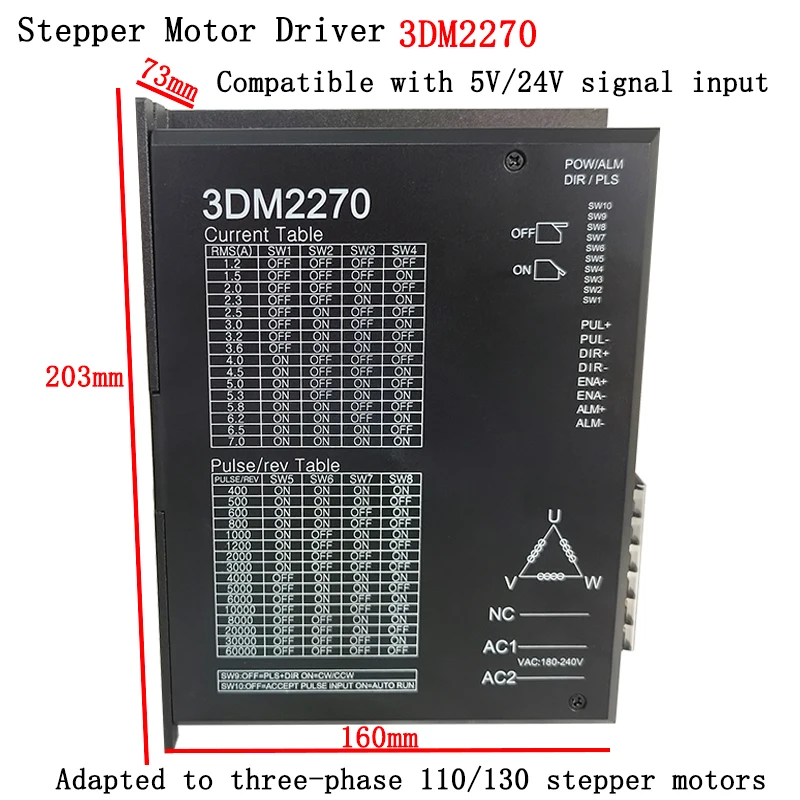 3dm2270 3 Phase Hybrid Stepper Motor Driver For Nema 17 & Nema 23 - Oem