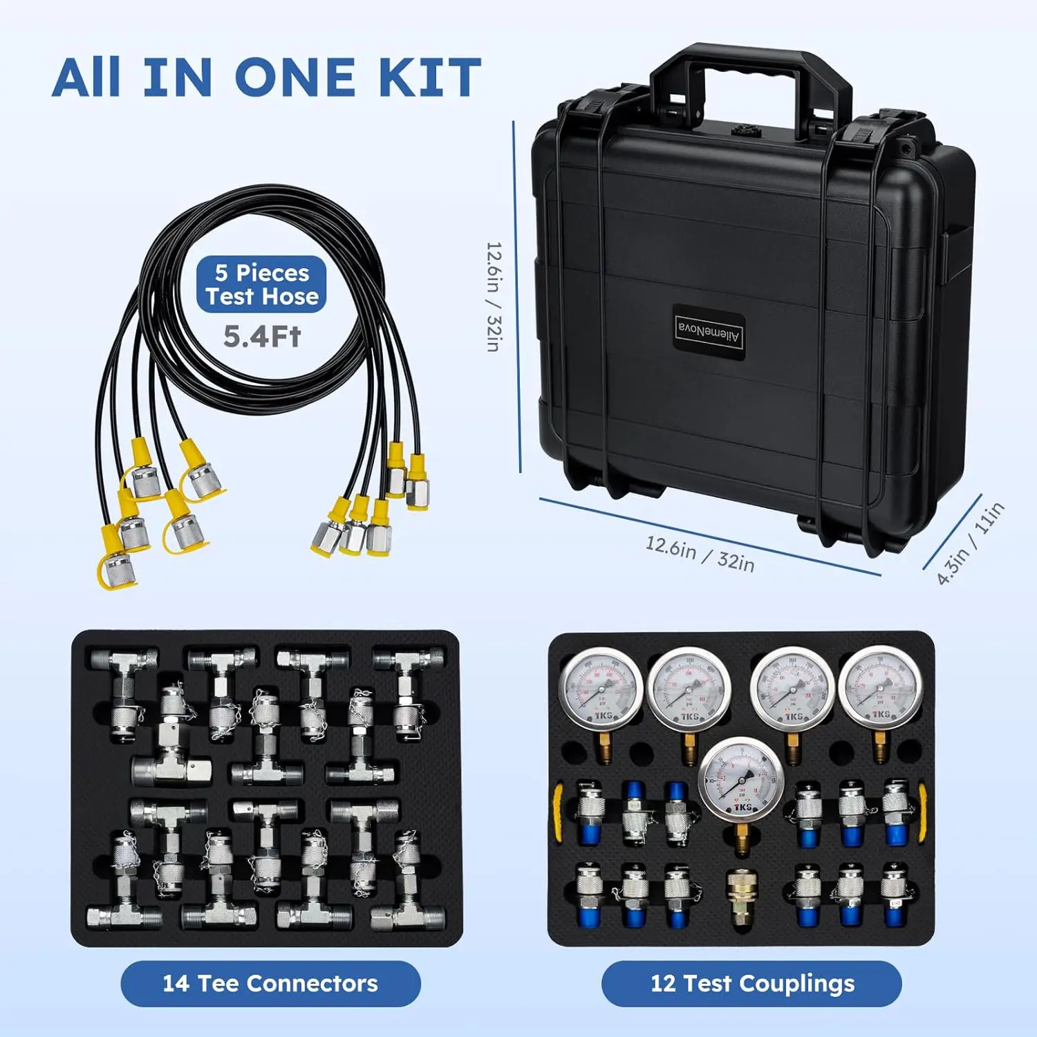 5 Gauge Hydraulic Testing Kit High Quality Hydraulic Test Point Test ...