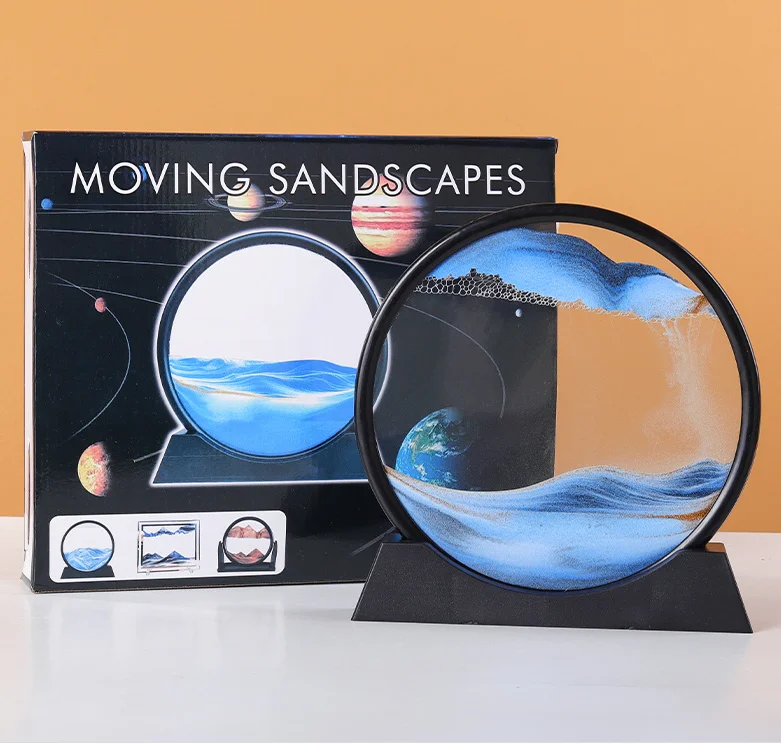3d Deep Sea Moving Sand Art,Relaxing Kinetic Sandscape Art Table Desk ...