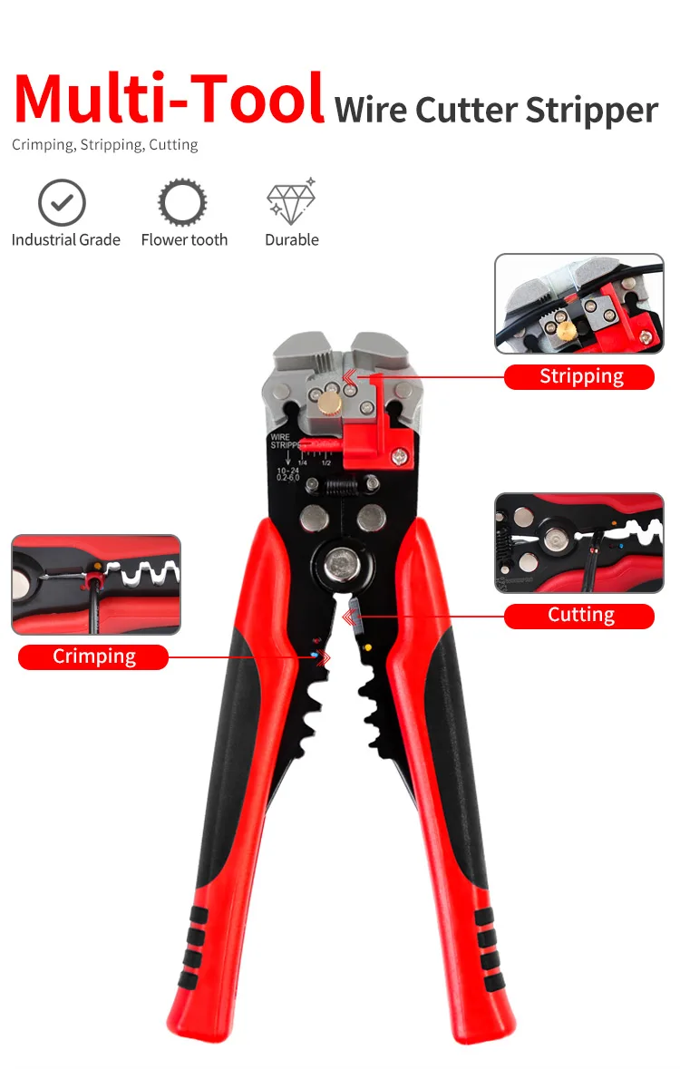 Multifunction Plier Length Self Adjusting Multy Insulated Crimping Wire ...