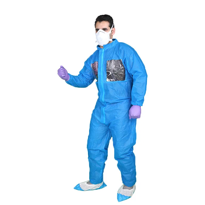 Disposable Ppe Chest Window Type Coverall Chemical Industrial ...